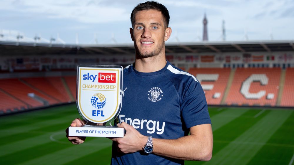 Jerry Yates Wins Championship Player of the Month Award | Blackpool ...