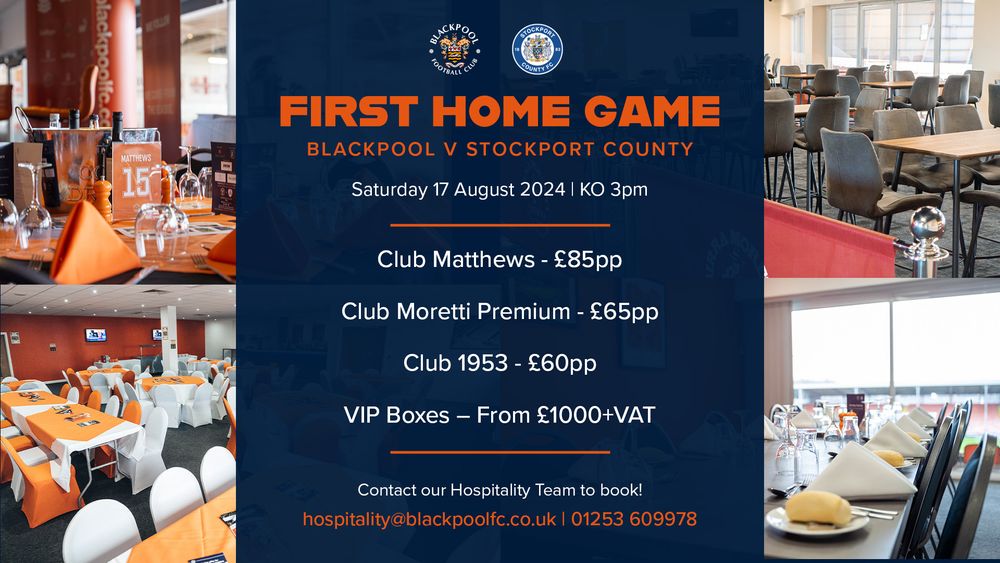 Experience Premium Hospitality At Our First Home Fixture Of The Season ...