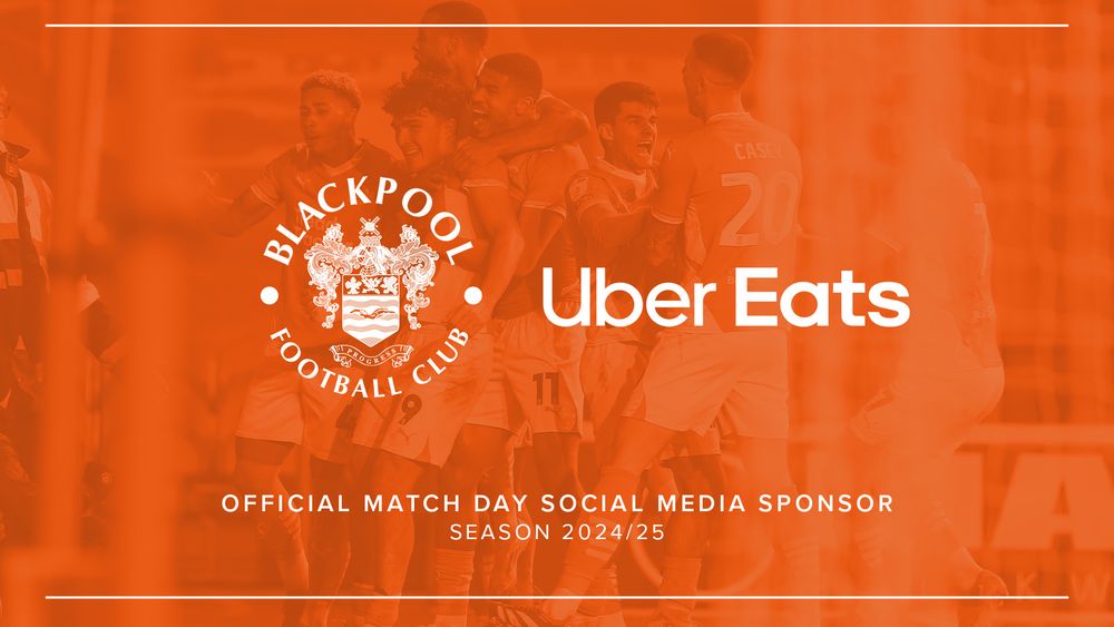 Uber Eats Becomes Match Day Social Media Sponsor | Blackpool Football Club