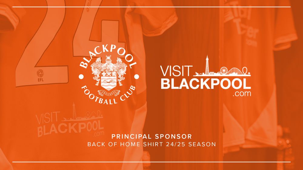 VisitBlackpool Confirmed As Back Of Home Shirt Sponsor | Blackpool Football Club